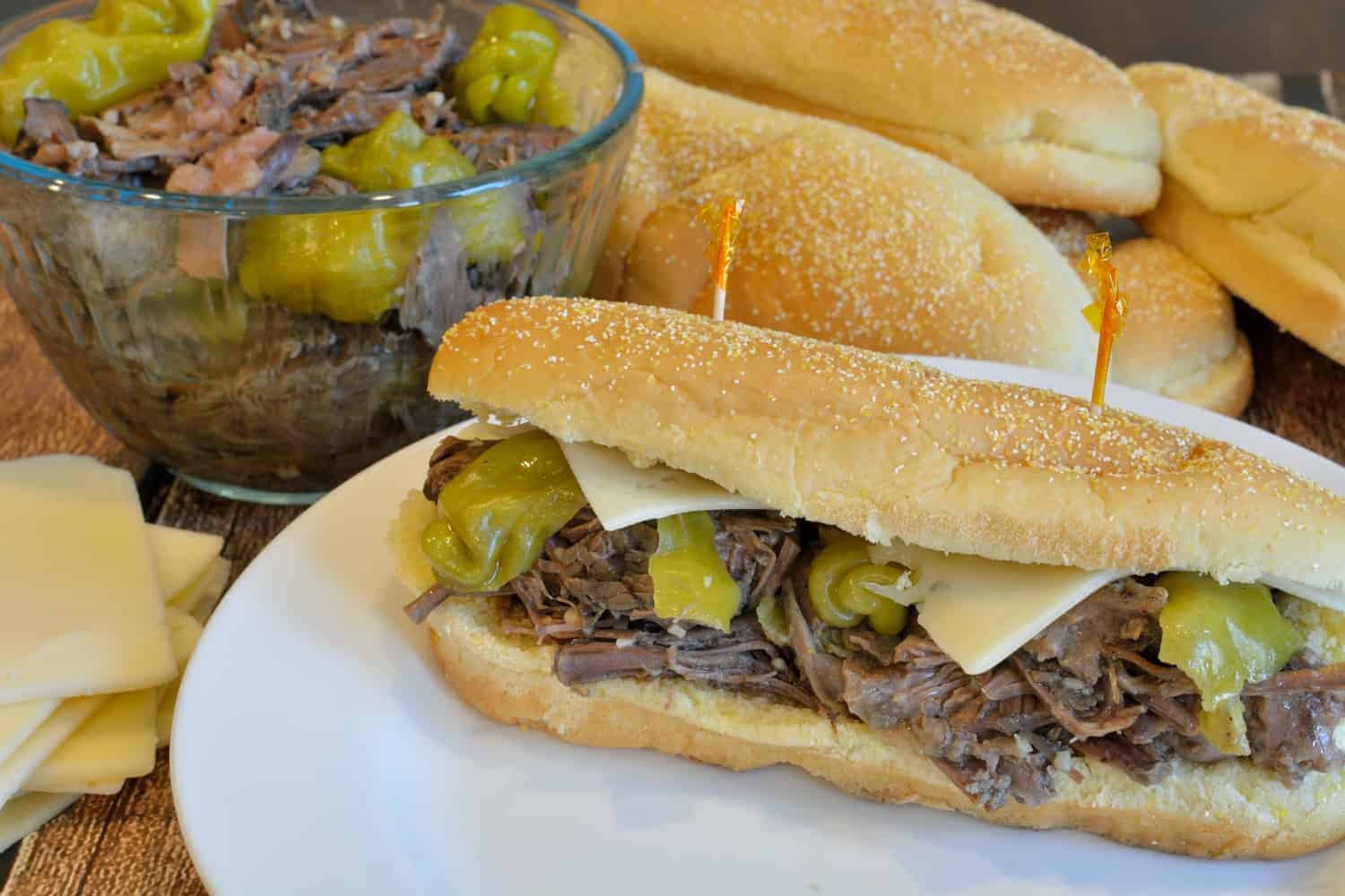 Slow Cooker Italian Beef Hoagies Slow Cooker Italian Beef Hoagies