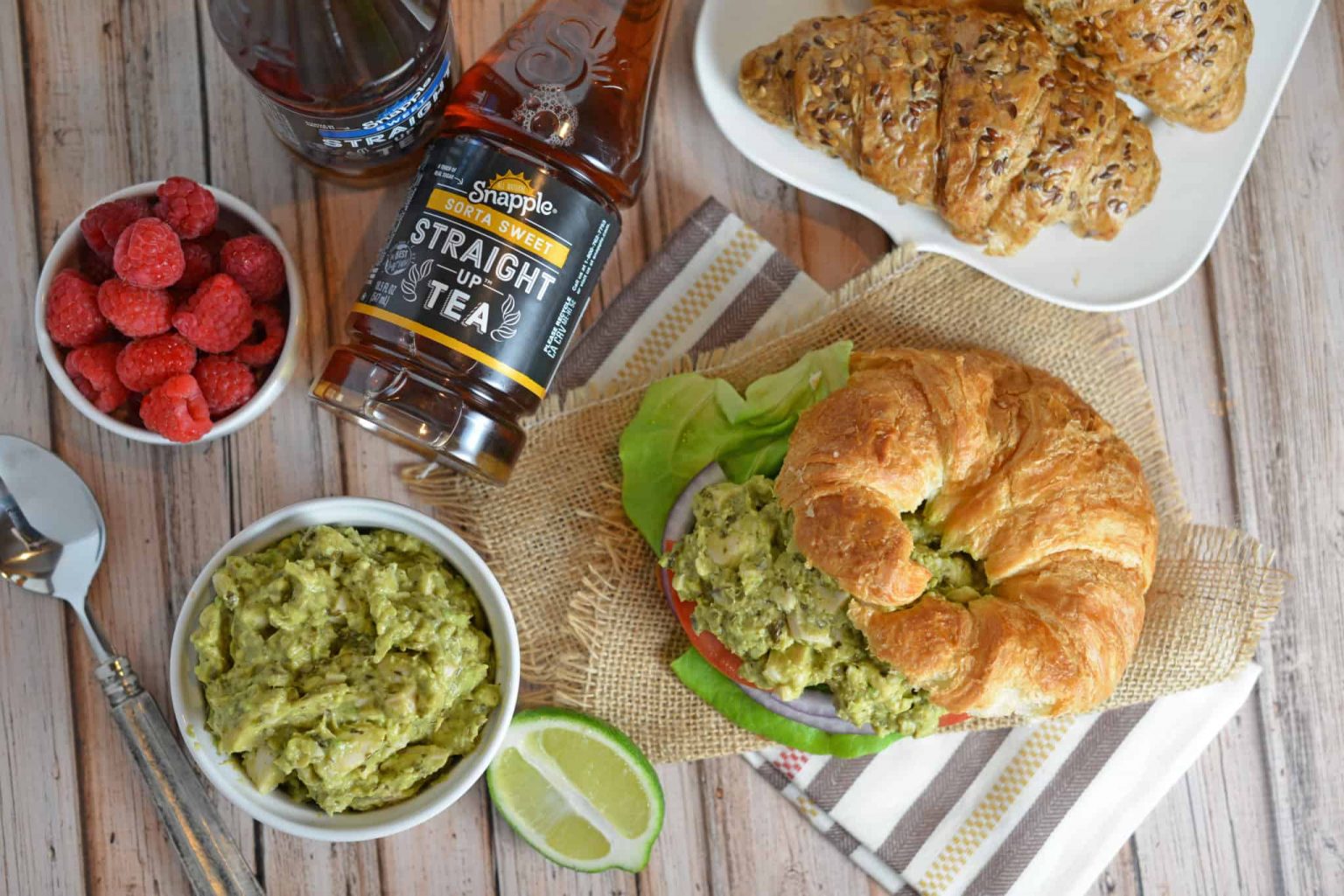 Pesto Avocado Chicken Salad Healthy Chicken Salad Sandwiches